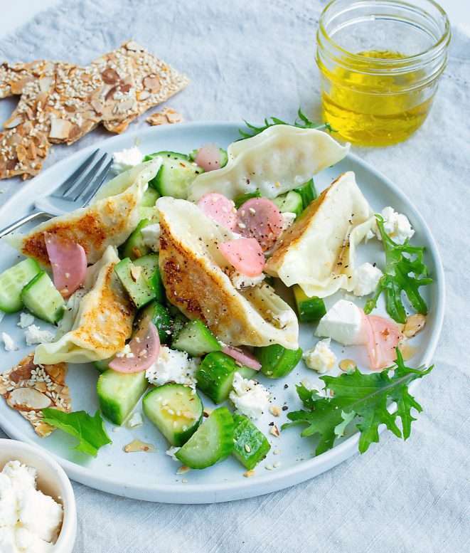Chicken Gyoza Cucumber Salad | SUMM! Recipes for