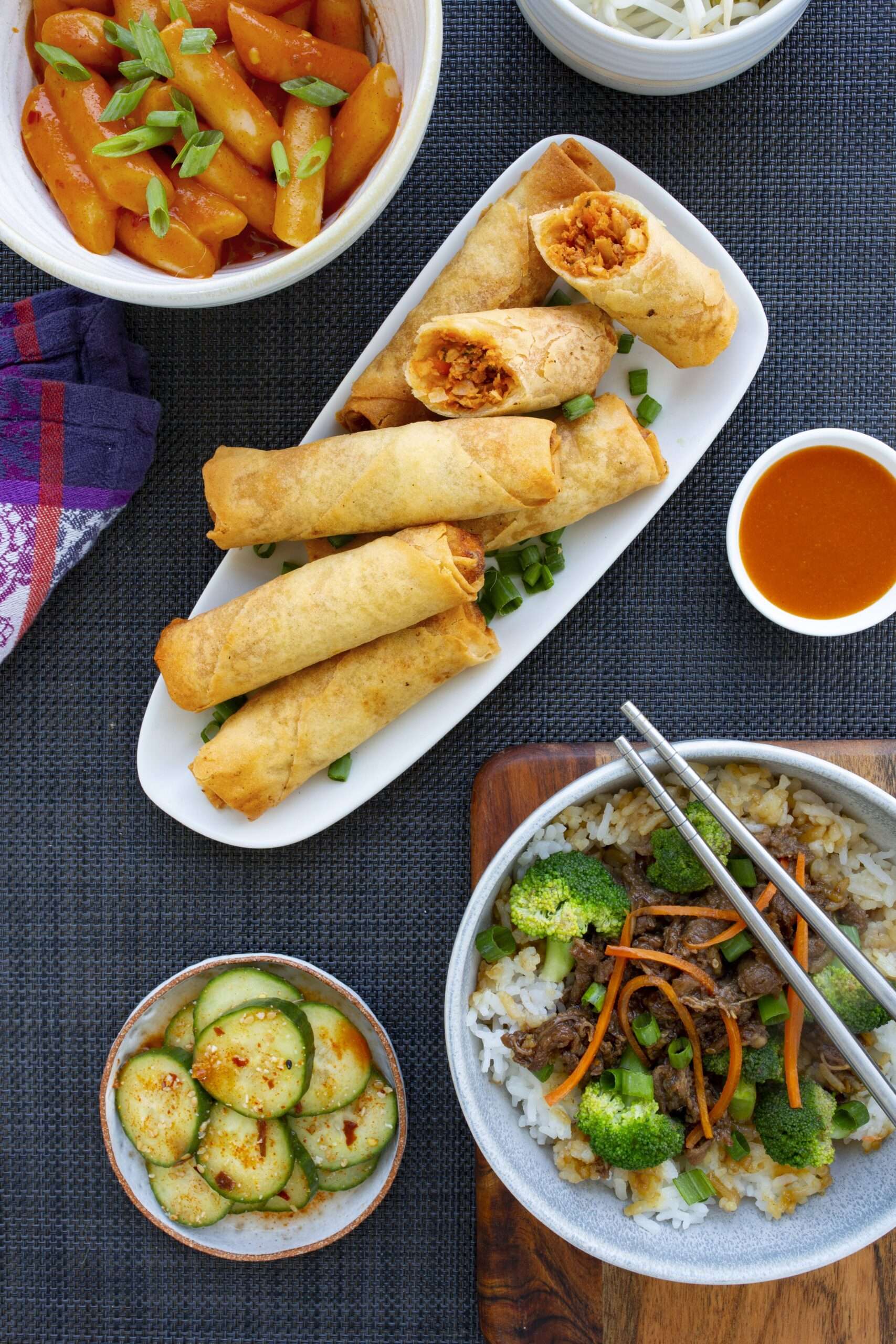 Banchan with Korean-Inspired Pork Spring Rolls | SUMM! Recipes for