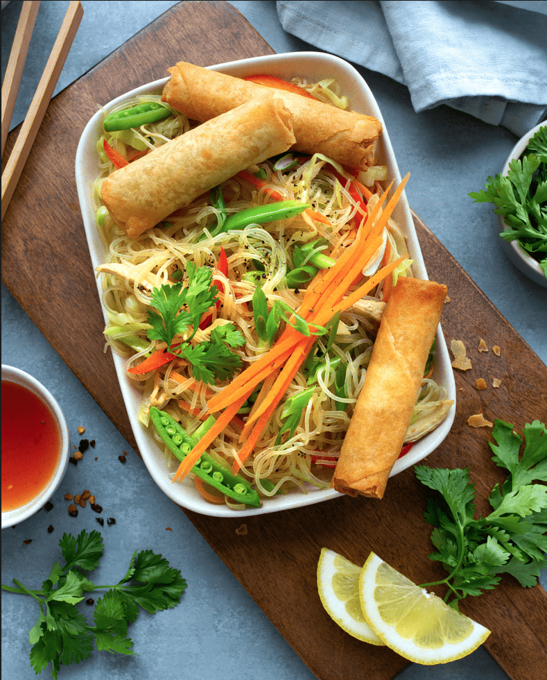 Pork Lumpia with Pancit Bihon | SUMM! Recipes