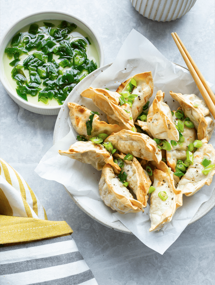 Crispy Veggie Gyoza with Scallion Oil | SUMM! Recipes